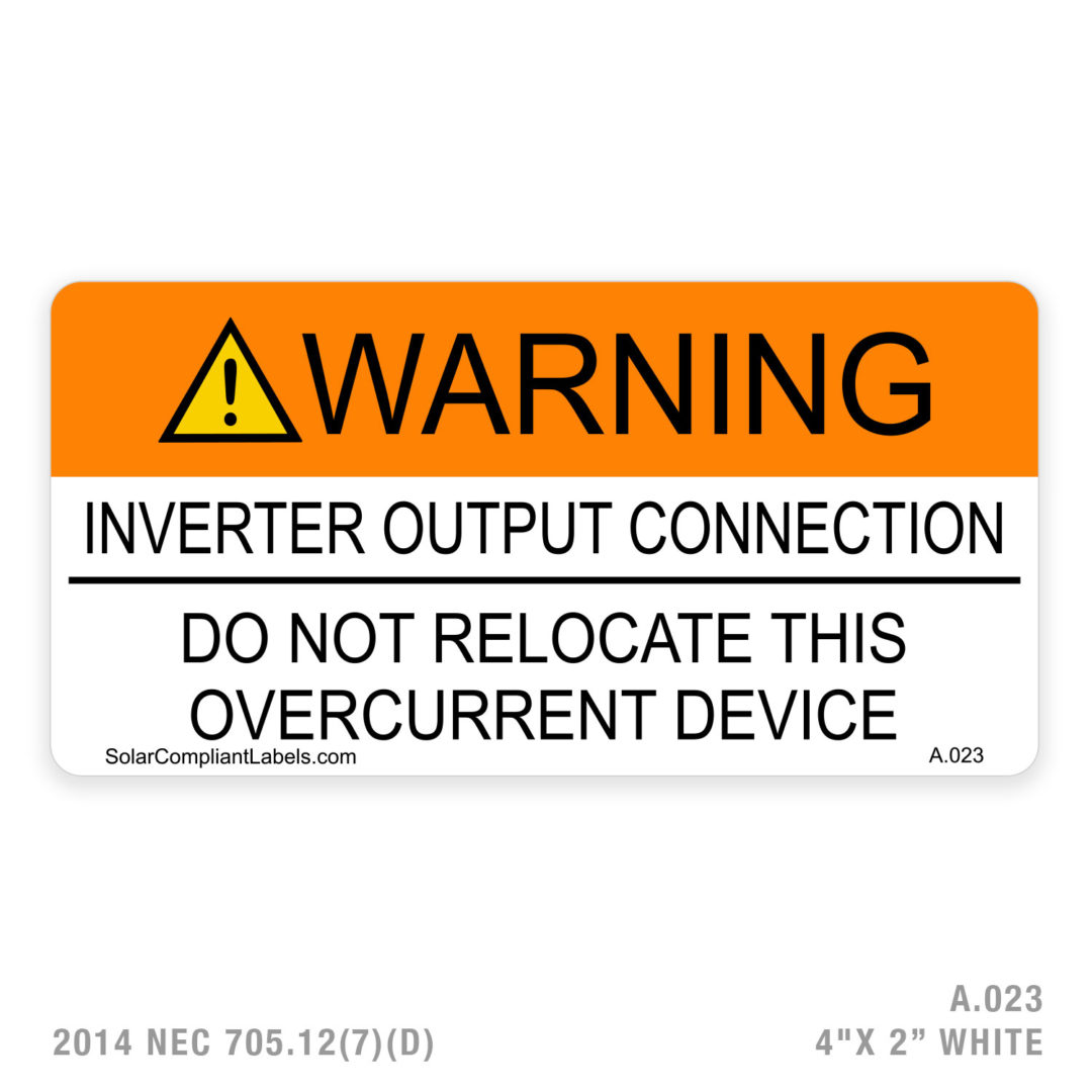 DANGER - HIGH VOLTAGE 240 VOLTS - 057A ANSI LABEL | SOLAR COMPLIANT LABELS