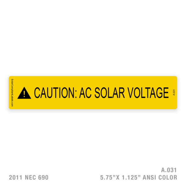 SOLAR COMPLIANT LABELS | NEC 2011, 2014 & 2017 Compliant Labels