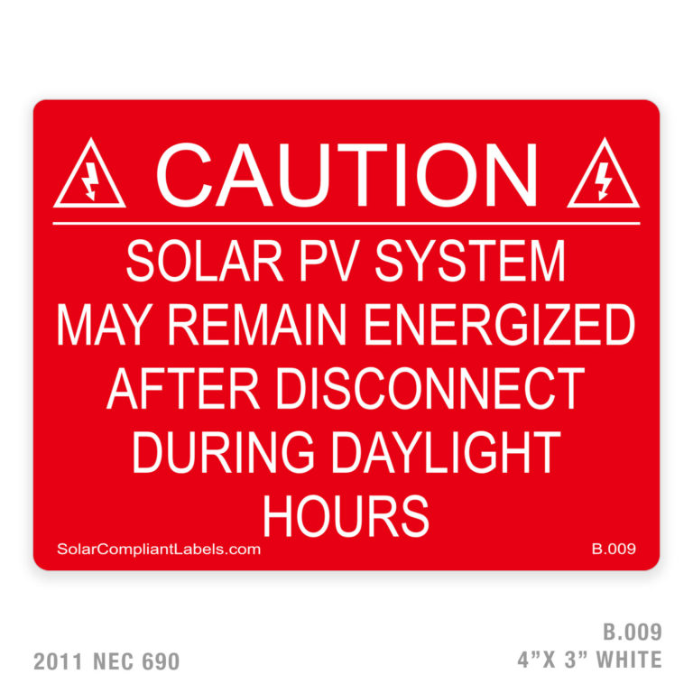 SOLAR COMPLIANT LABELS | High Quality - Lowest Priced Solar PV Labels