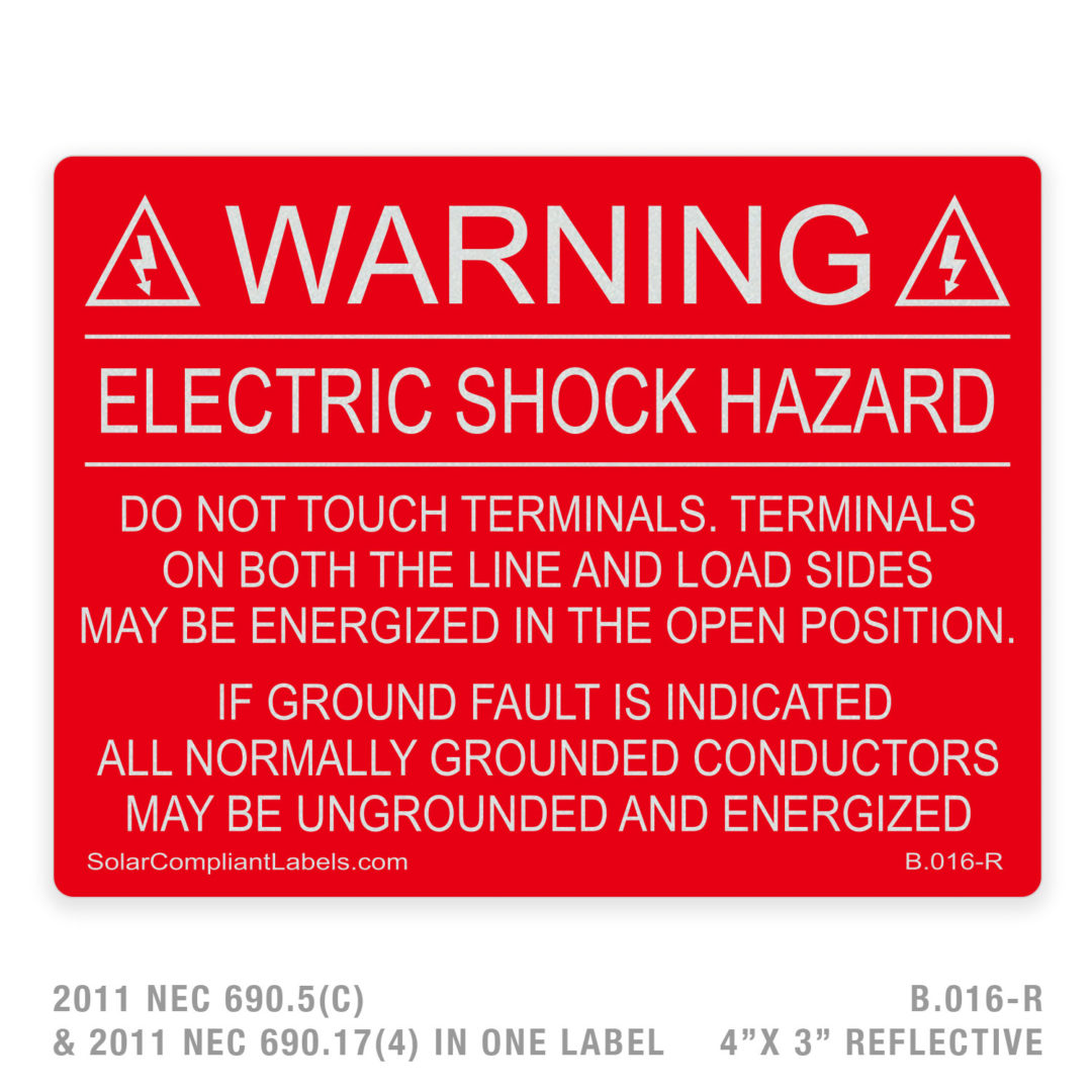 DC JUNCTION BOX - 050 LABEL | SOLAR COMPLIANT LABELS