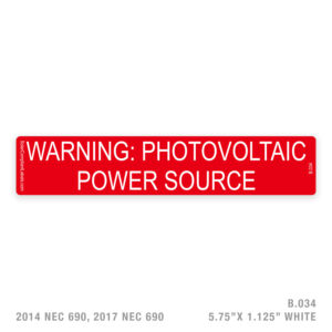 SOLAR COMPLIANT LABELS | High Quality - Lowest Priced Solar PV Labels