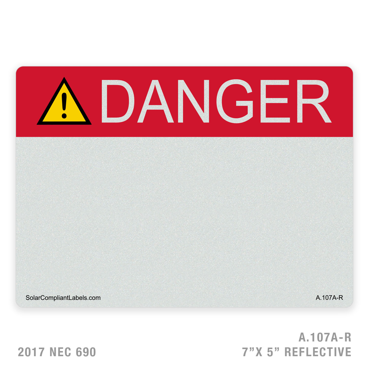 DANGER – 107 LABEL | SOLAR COMPLIANT LABELS