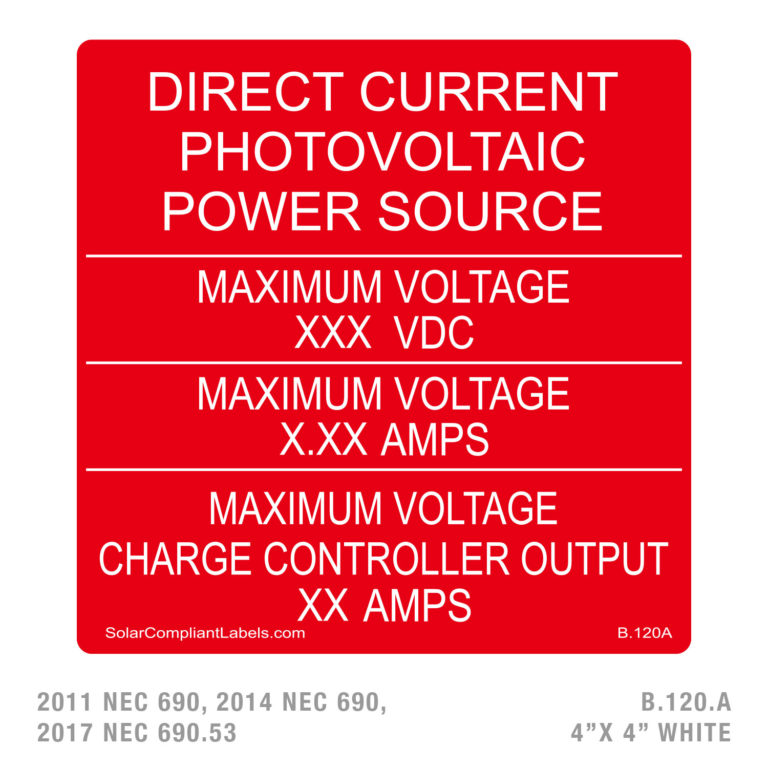 2017 NEC 690 - LABELS | SOLAR COMPLIANT LABELS