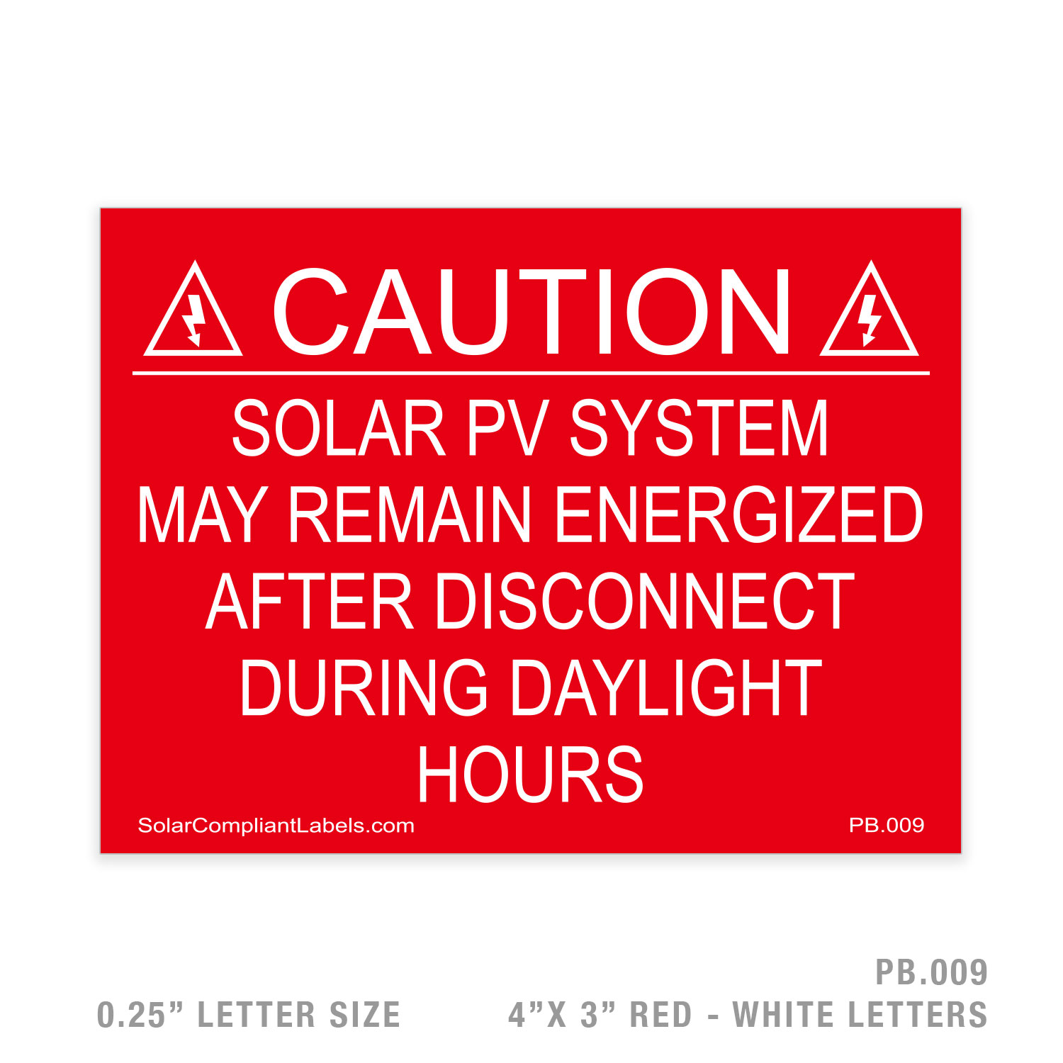 SOLAR COMPLIANT LABELS | High Quality - Lowest Priced Solar PV Labels