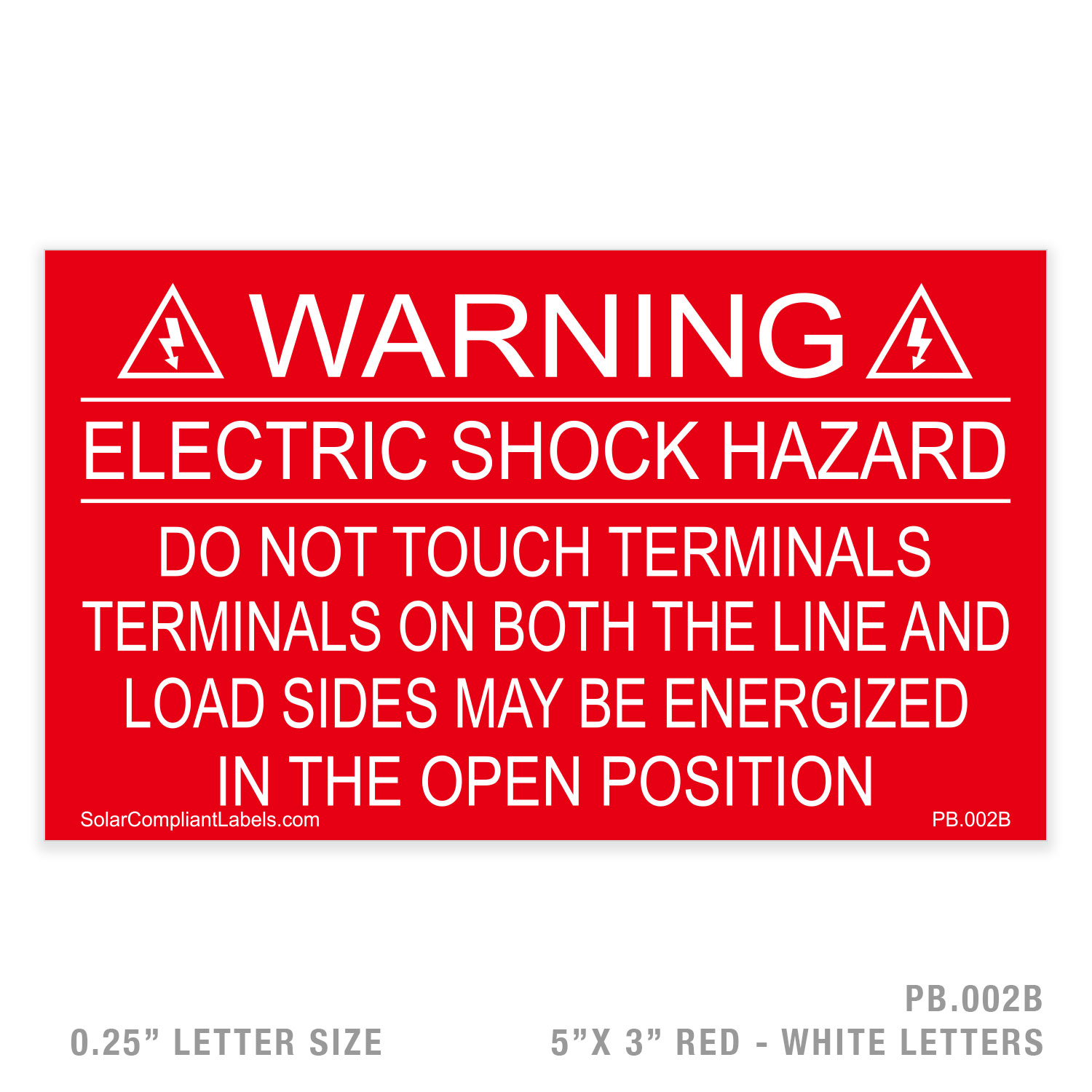 SOLAR COMPLIANT LABELS | High Quality - Lowest Priced Solar PV Labels