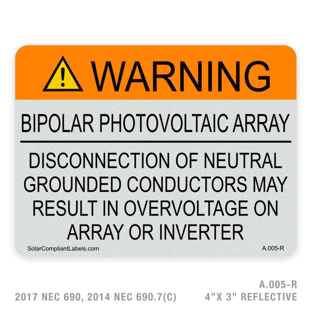 2017 NEC 690 – LABELS | SOLAR COMPLIANT LABELS