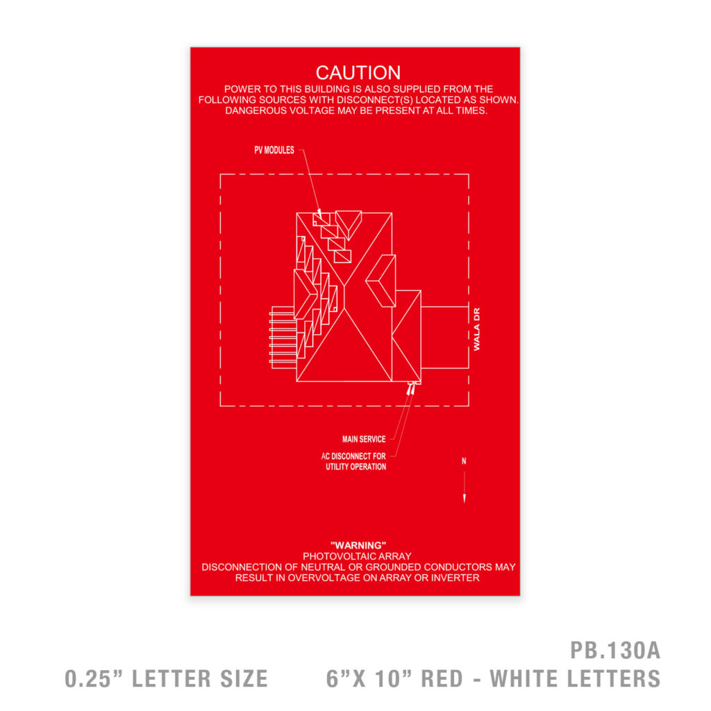 CUSTOM PHOTOVOLTAIC SOLAR - PLACARDS | SOLAR COMPLIANT LABELS