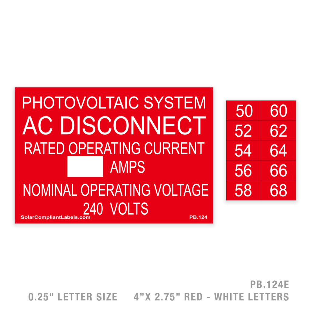 CUSTOM PHOTOVOLTAIC SOLAR – PLACARDS | SOLAR COMPLIANT LABELS