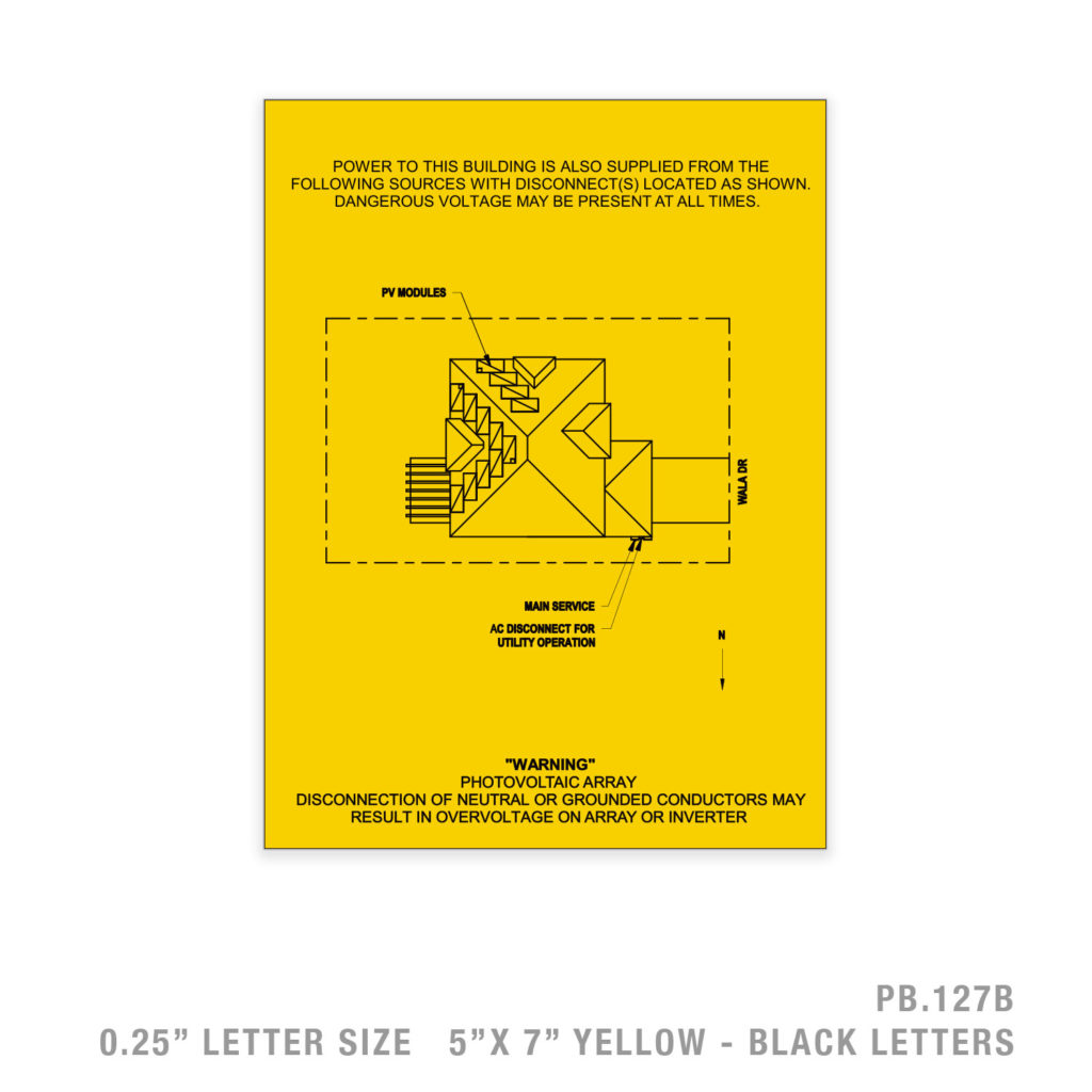 CUSTOM PHOTOVOLTAIC SOLAR – PLACARDS | SOLAR COMPLIANT LABELS