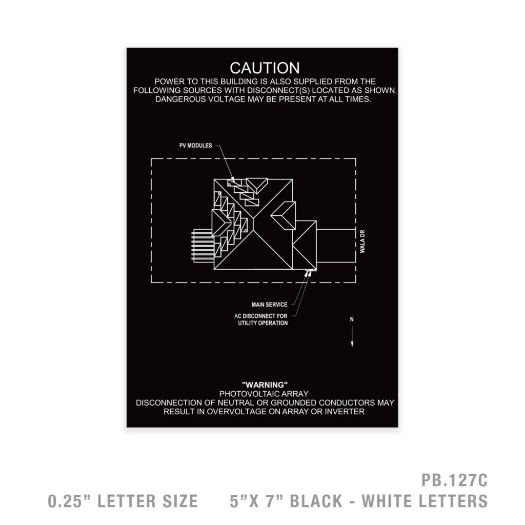 CUSTOM PHOTOVOLTAIC SOLAR – PLACARDS | SOLAR COMPLIANT LABELS