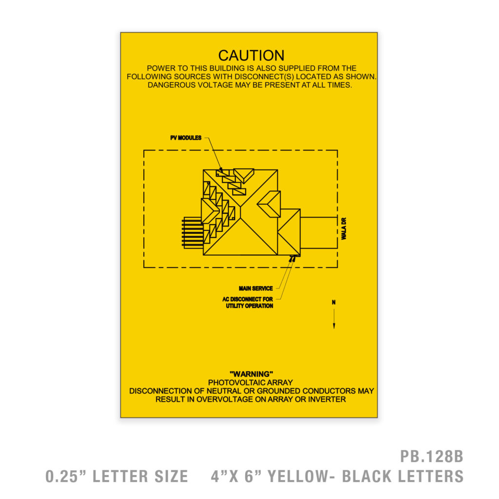 CUSTOM PHOTOVOLTAIC SOLAR – PLACARDS | SOLAR COMPLIANT LABELS