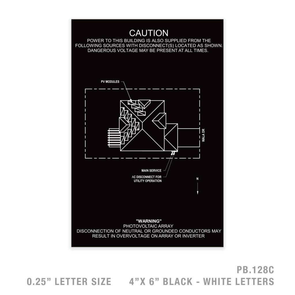 CUSTOM PHOTOVOLTAIC SOLAR - PLACARDS | SOLAR COMPLIANT LABELS