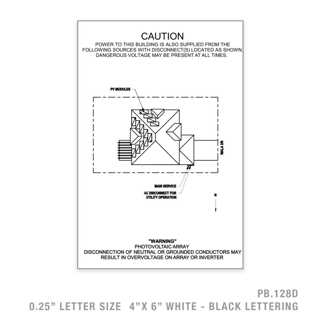 CUSTOM PHOTOVOLTAIC SOLAR – PLACARDS | SOLAR COMPLIANT LABELS