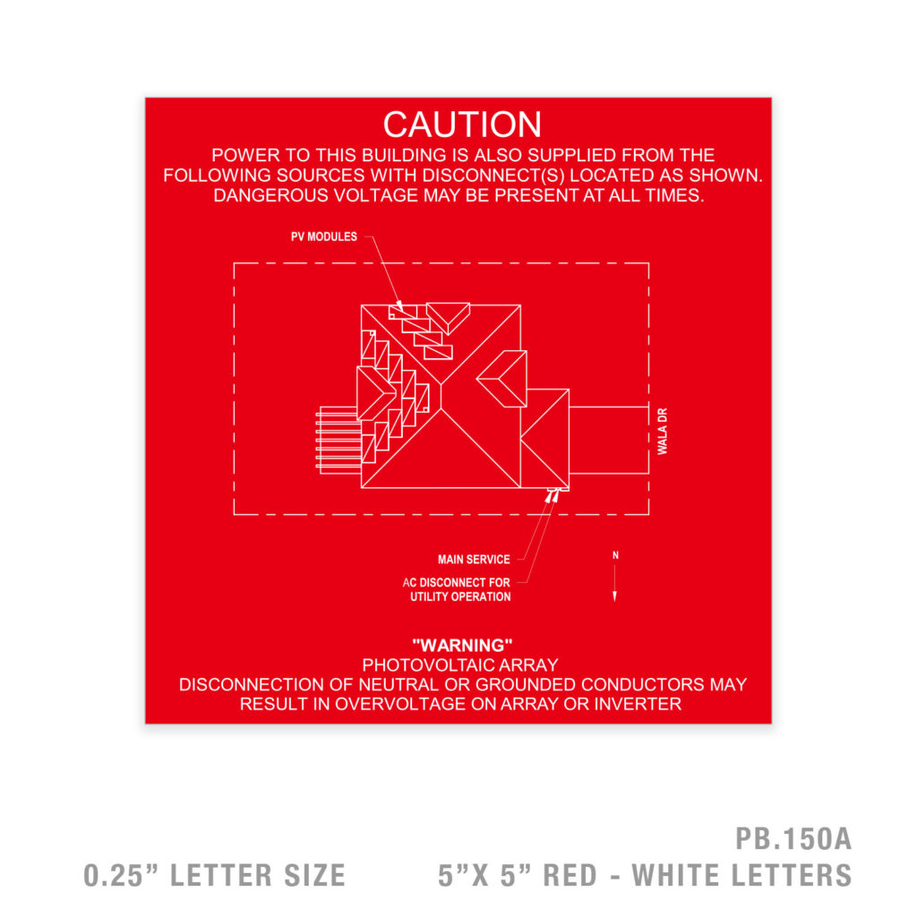 CUSTOM PHOTOVOLTAIC SOLAR - PLACARDS | SOLAR COMPLIANT LABELS