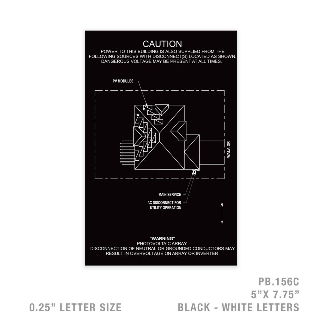 CUSTOM PHOTOVOLTAIC SOLAR - PLACARDS | SOLAR COMPLIANT LABELS