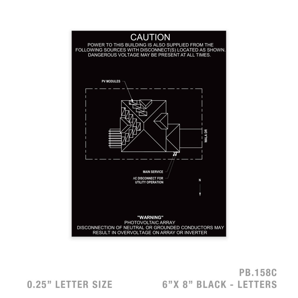 CUSTOM PHOTOVOLTAIC SOLAR - PLACARDS | SOLAR COMPLIANT LABELS