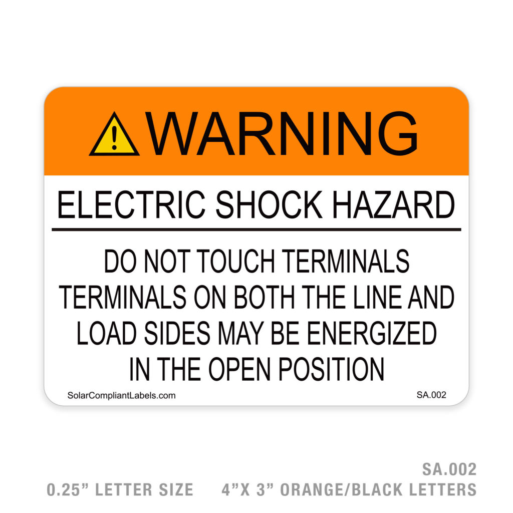 ALL SIGNS | SOLAR COMPLIANT LABELS