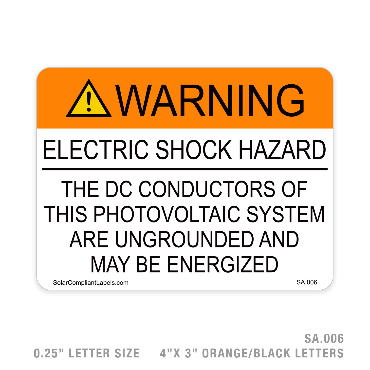 SOLAR COMPLIANT LABELS | High Quality - Lowest Priced Solar PV Labels