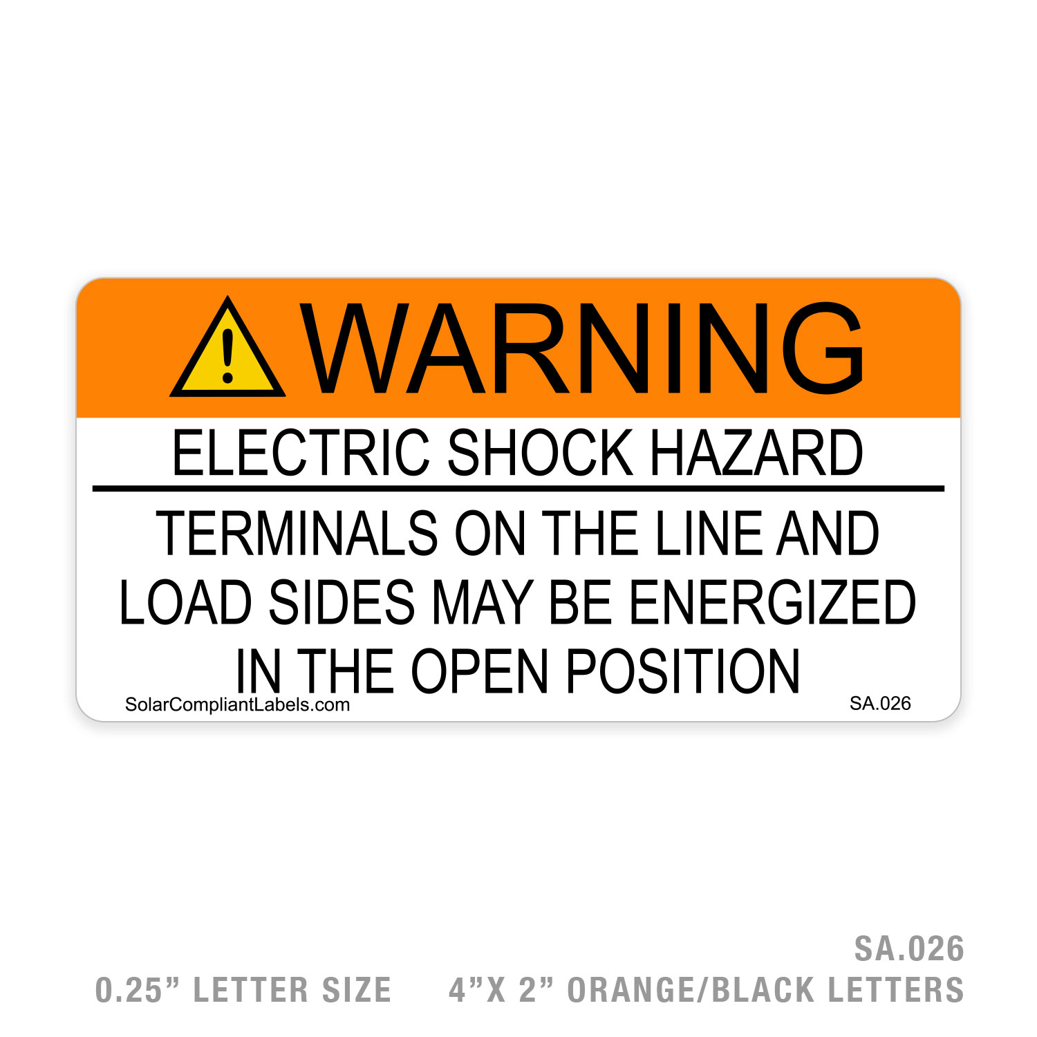 ALL SIGNS | SOLAR COMPLIANT LABELS