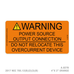 2017 NEC 690 - LABELS | SOLAR COMPLIANT LABELS