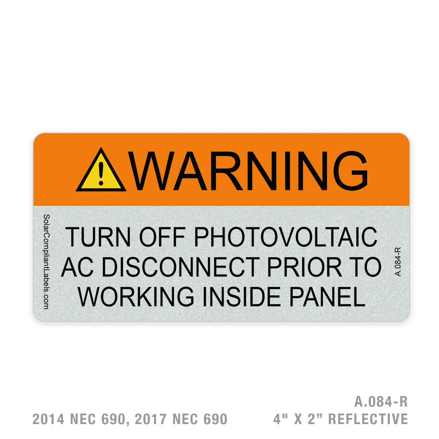 2017 NEC 690 – LABELS | SOLAR COMPLIANT LABELS