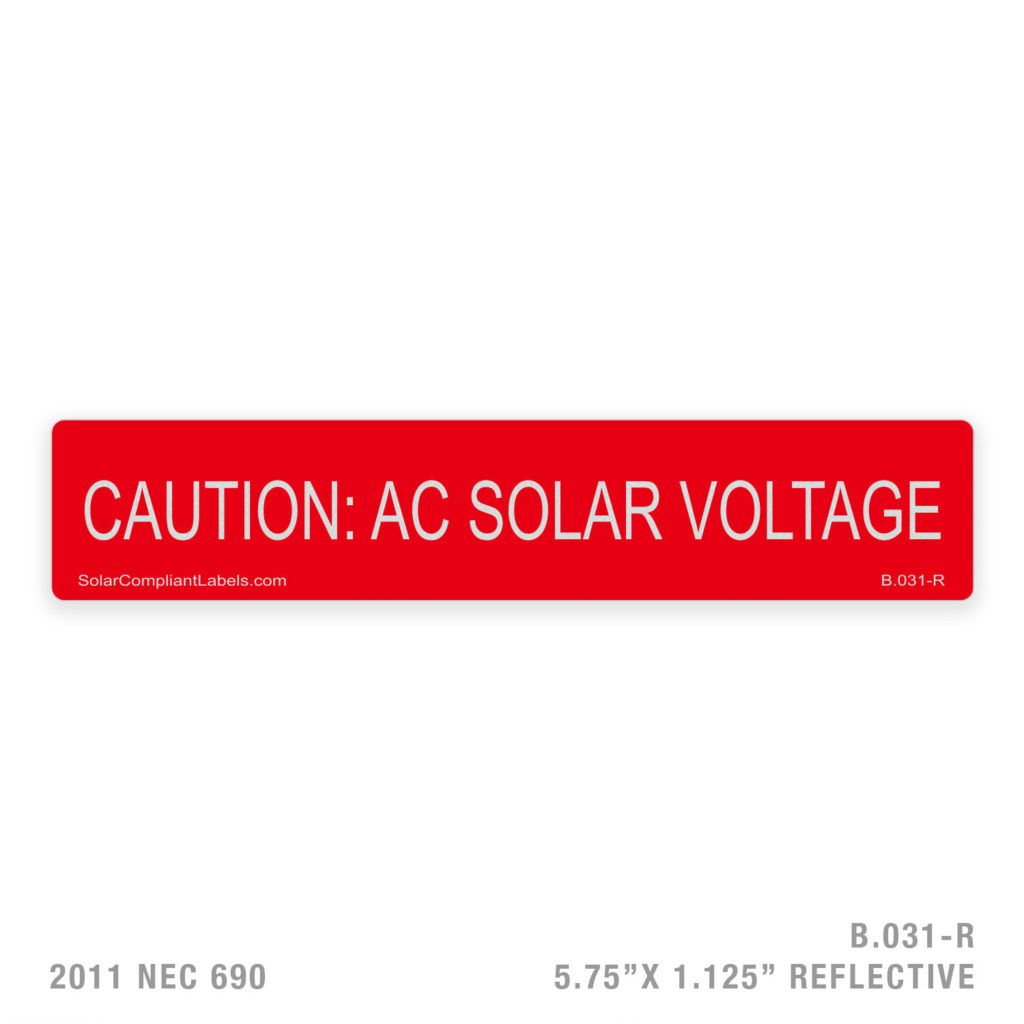 SOLAR COMPLIANT LABELS | High Quality - Lowest Priced Solar PV Labels
