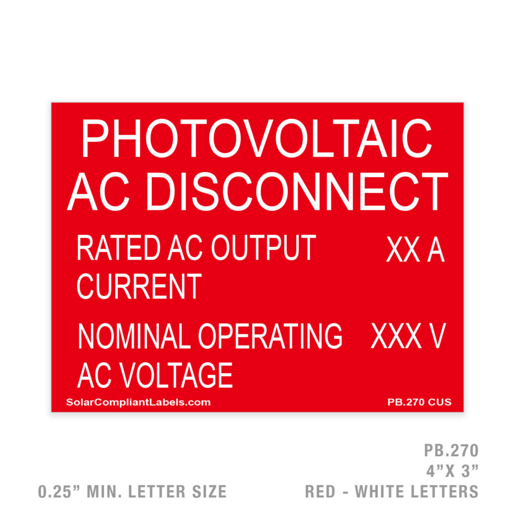 ALL PLACARDS | SOLAR COMPLIANT LABELS