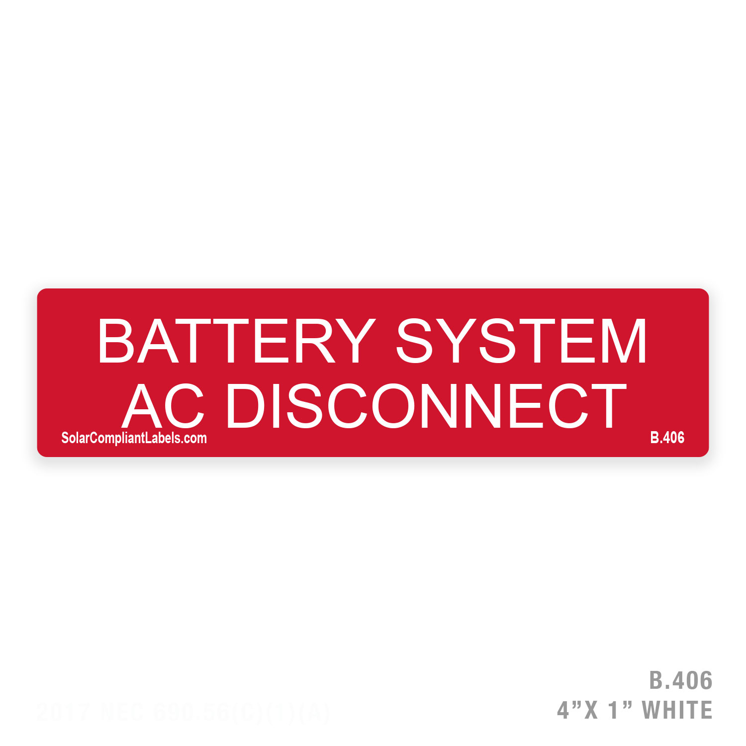 BATTERY – 406 LABEL | SOLAR COMPLIANT LABELS