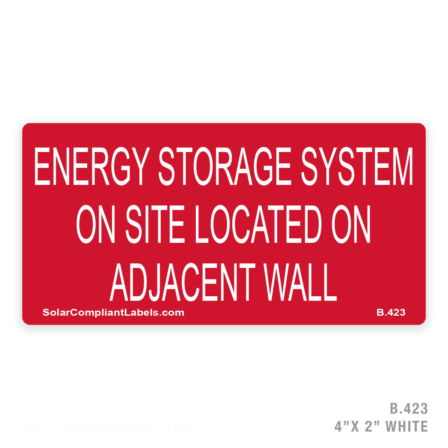 ESS – 423 LABEL | SOLAR COMPLIANT LABELS