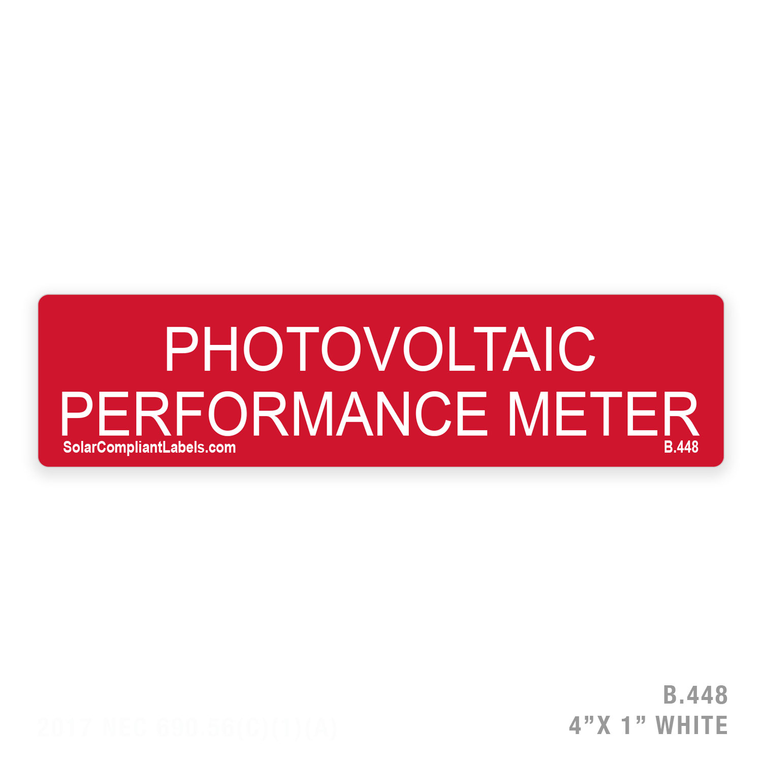 METER – 448 LABEL | SOLAR COMPLIANT LABELS