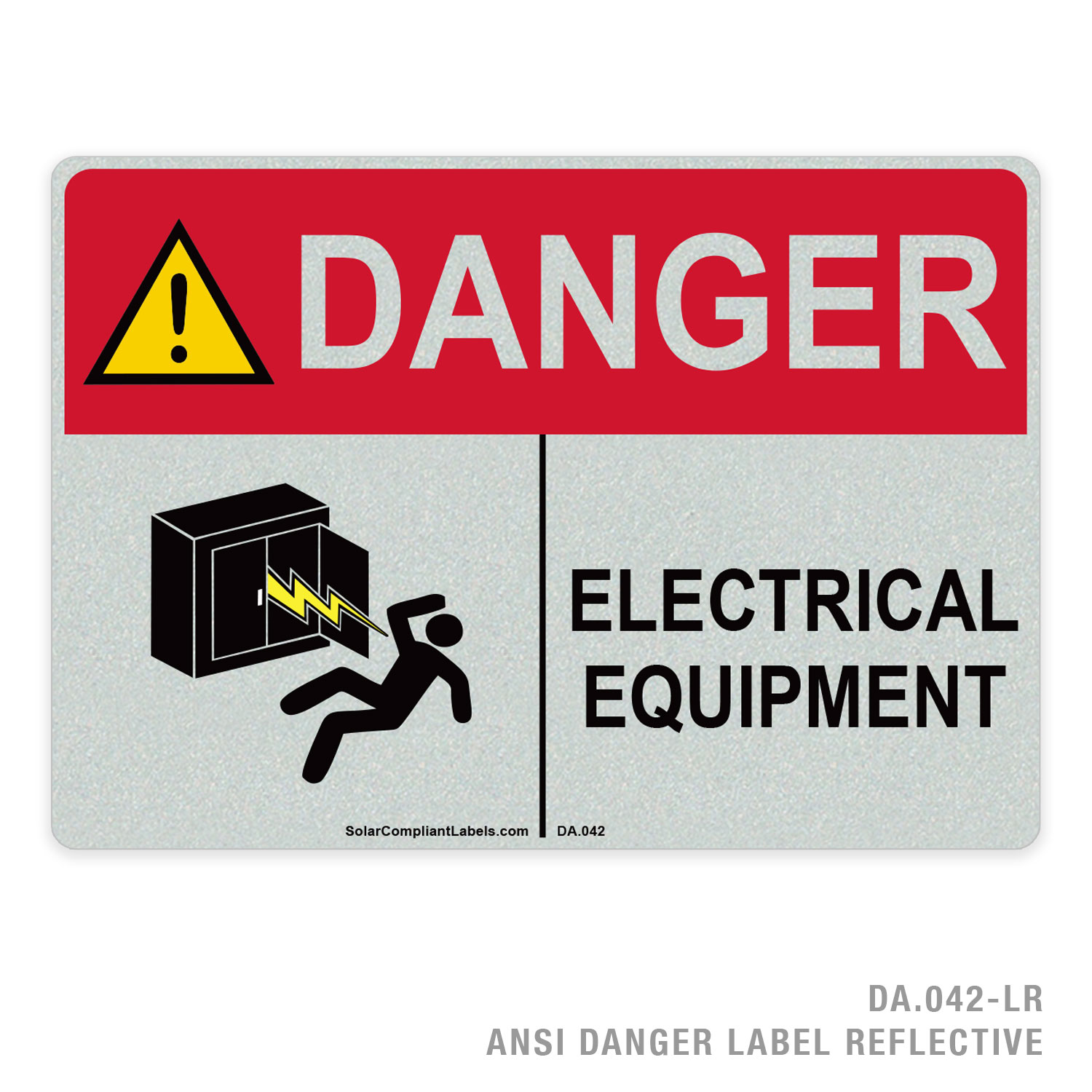 DANGER - ELECTRICAL EQUIPMENT - 042A ANSI LABEL | SOLAR COMPLIANT LABELS