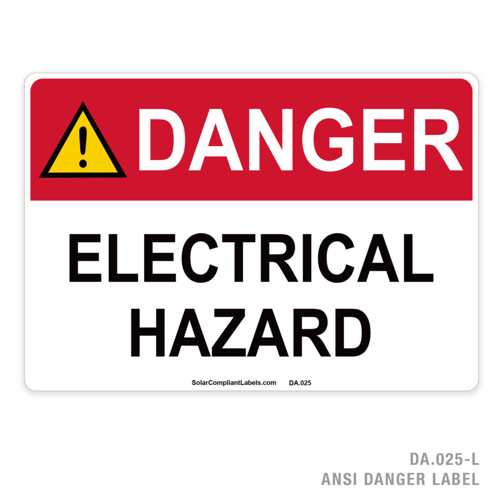 DANGER ANSI LABELS | SOLAR COMPLIANT LABELS