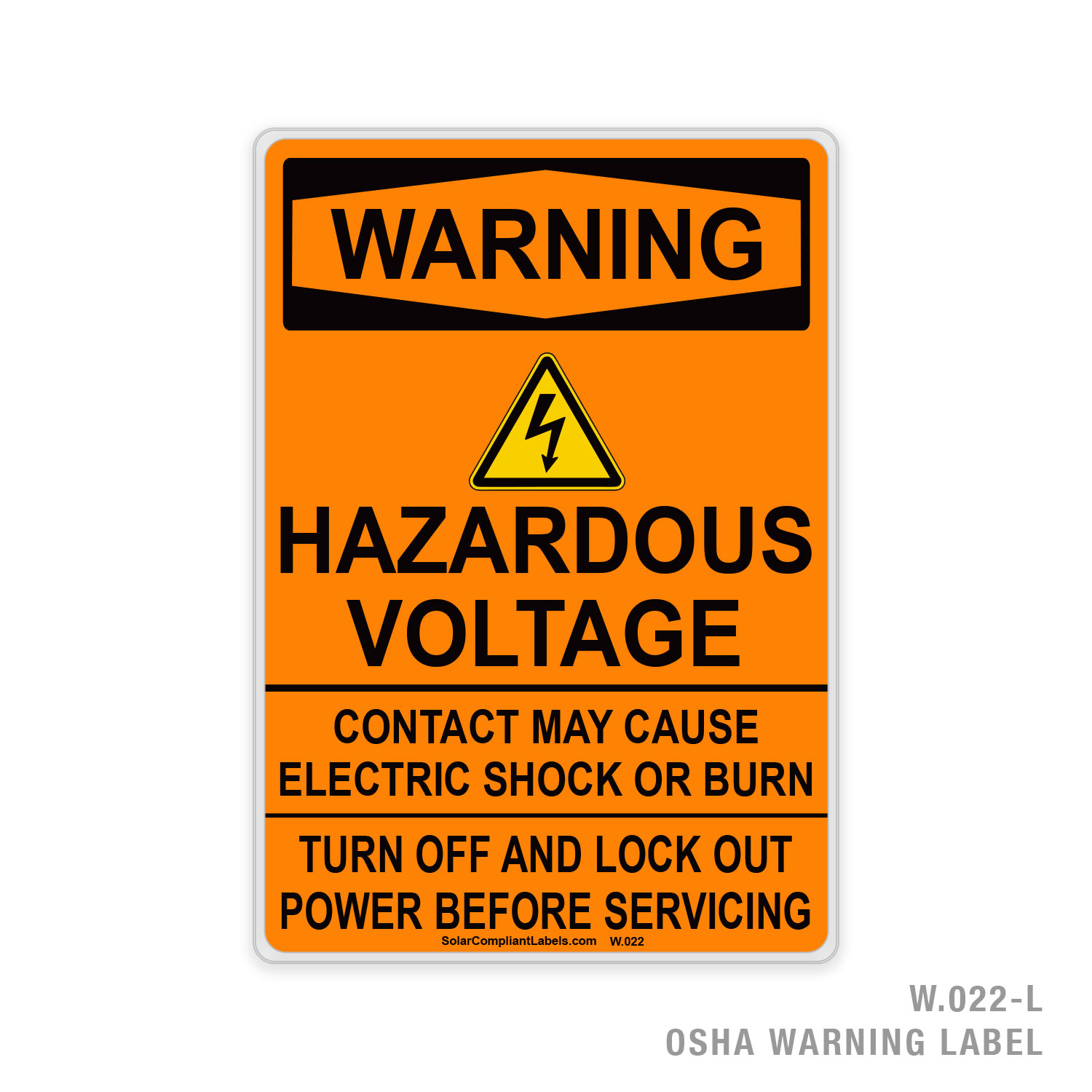 WARNING – HAZARDOUS VOLTAGE – CONTACT MAY CAUSE ELECTRIC SHOCK OR BURN ...